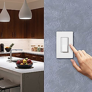 Lutron Diva Dimmer Switch for Incandescent Bulbs, 600-Watt/Single-Pole, DV-600P-LA, Light Almond