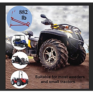 Lawn Mower Lift Jack -Lifting Platform 882 Lbs Capacity for Garden Tractors and Lawn Mowers with Manual Handle & Power Tool Extension Handle (Red)