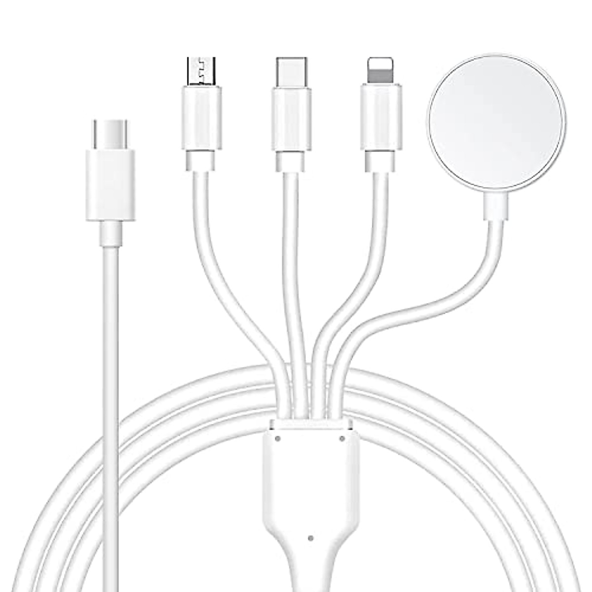 USB C Watch Charger 4 in 1 Portable Type C Charging Cable Compatible with Apple Watch iwatch Ultra Series Ultra/SE/8/7/6/5/4/3/2/1 and Compatible with iPhone,Galaxy,Pixel,Android (4ft/1.2M)