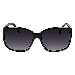 Calvin Klein Women's CK20518S Rectangular Sunglasses, Black, 60/15/135