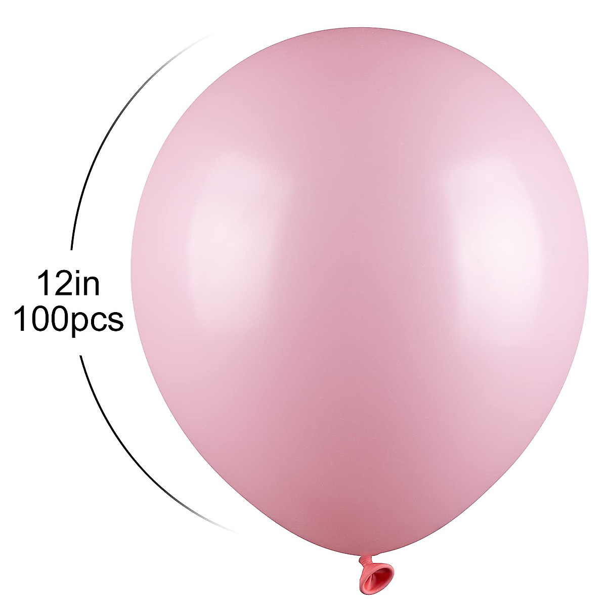 100pcs Pink Balloons,12 inch Latex Balloons, Thickened Pastel t Pink Party Balloons for Valentine’s Birthday Baby Shower Gender Reveal Wedding Party Decorations(With 2 Pink Ribbons)