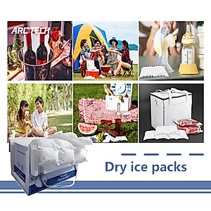 ARCTECH Dry Ice Packs for Coolers - Lunch Box Shipping Frozen Food Lunch Bags, Leak-Proof Gel Refrigerant, Reusable Ice Packs -Large Sheets, Long Lasting, Flexible, Absorb Water (16.5"x10" 6PACK)