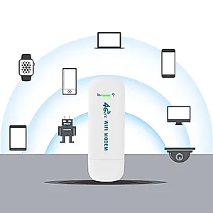 VSVABEFV Portable Sim Hotspot 150Mbps 4G WiFi Dongle Unlocked Mobile Wifi Hotspot Wireless Network Hotspot Device LTE Modem Router Pocket Portable Wifi Hotspot for Travel Long Distance
