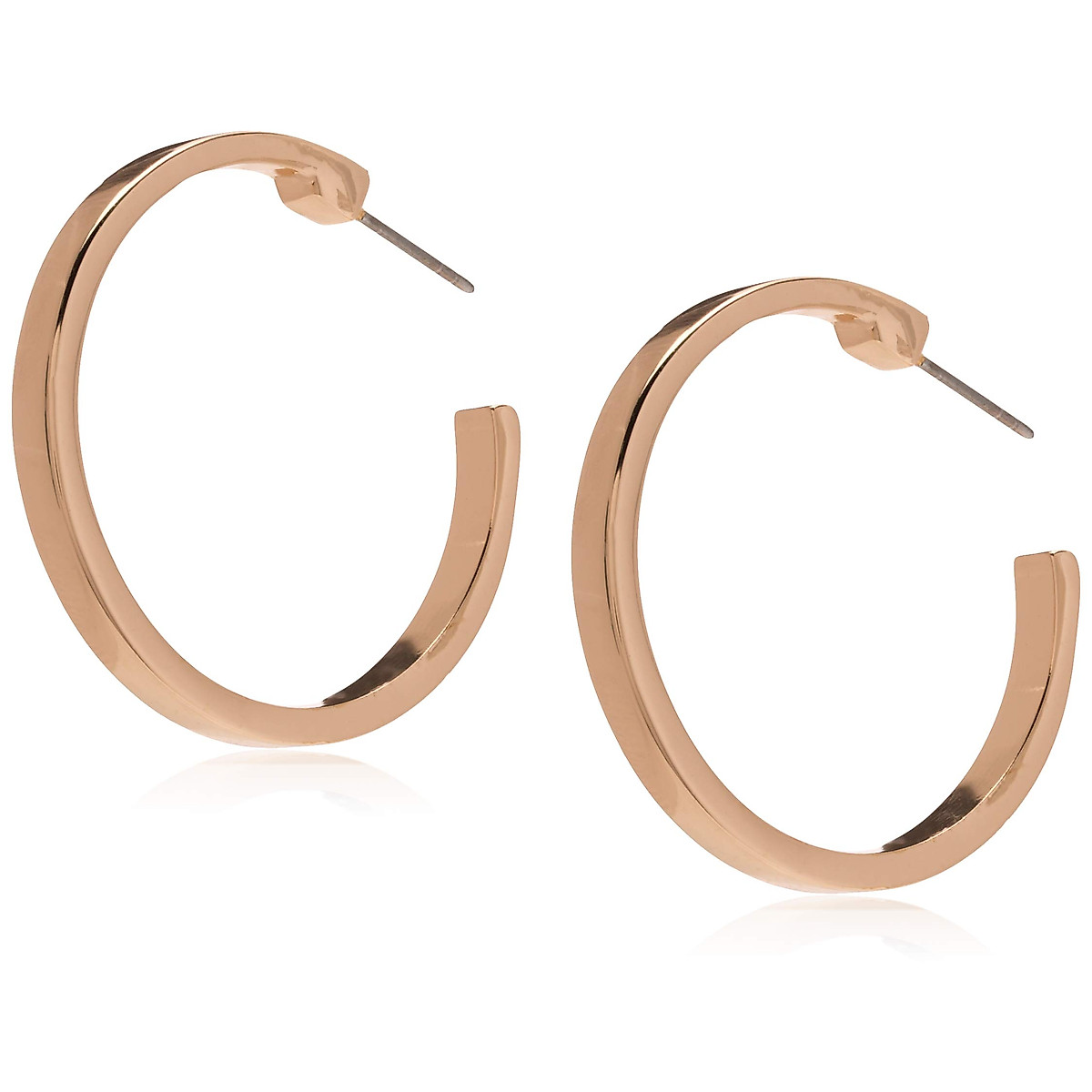 GUESS "Basic" Gold-Tone Small Square Edge Hoop Earrings