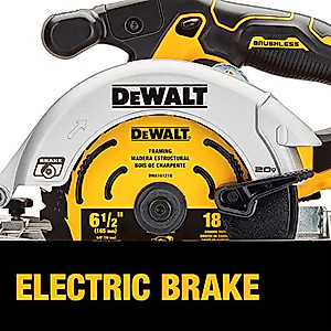 DEWALT 20V MAX* Circular Saw, 6-1/2-Inch, Cordless Kit (DCS565P1)