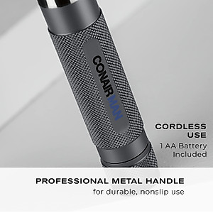 ConairMan Nose Hair Trimmer for Men, For Nose, Ear, and Eyebrows, Patent 360 Bevel Blade for No Pull, No Snag Trimming Experience, Cordless Trimmer 5 piece Set with Professional Metal Handle