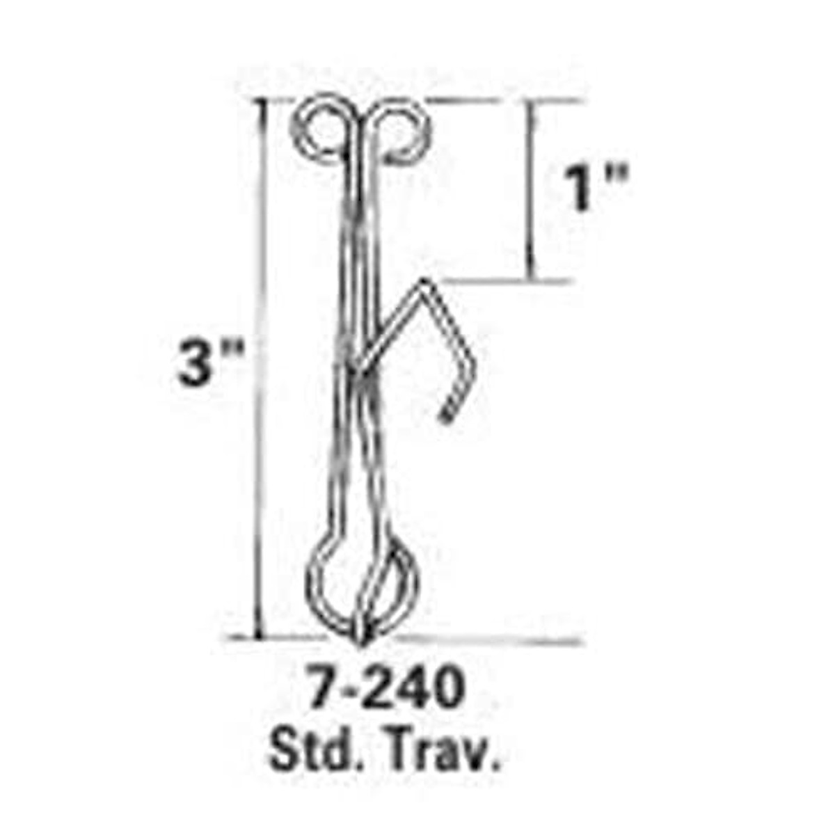 Graber 3-Inch Slip On Drapery Hooks with 1/8-Inch Drop. 14 Hooks per Bag