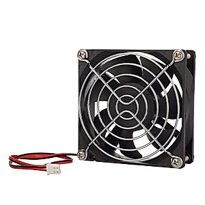 KEYFANCLUB 80mm x 25mm 12v Fan 2-Pin Replacement for Computer Case RV Refrigerator Power Supply Greenhouse Electronic Box Cooling