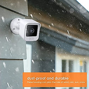 All-New Wall Mount for Wyze Cam V3 Camera (2-Pack),Compatible Wyze Spotlight Indoor/Outdoor Security Accessories Weatherproof Protective Cover and 360° Adjustable mounting Bracket Housing, White