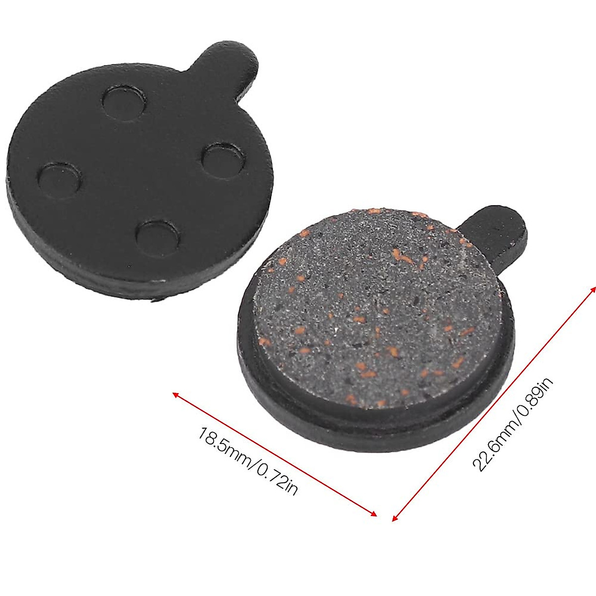 Ezweiji 5 Pairs Bike Disc Brake Pads, Semi Metal bike Brake Pads for Mountain Bicycles and Electric Scooters Replacement Kit Cycling Accessory