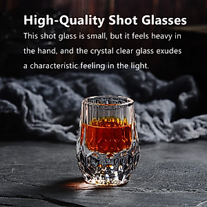 Jaepsing Shot Glasses, 0.5oz Heavy Base Shot Glass Set of 6/Cute Shot Glasses/Clear Shot Glasses/Cordial Glasses/Sherry Glasses/Perfect for Spirits