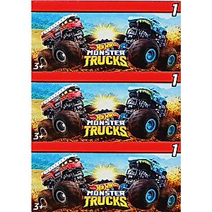 Hot Wheels Monster Trucks Mini Mystery Trucks with Key Launcher (Assorted Series) Blind Box Gift Set Party Bundle - 3 Pack