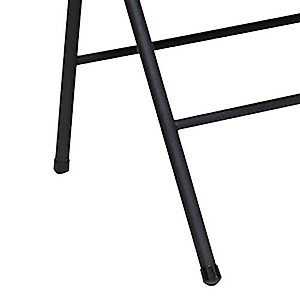 Cosco Commercial Indoor Outdoor Black Folding Chair with Fabric Cushion, 4 Pack