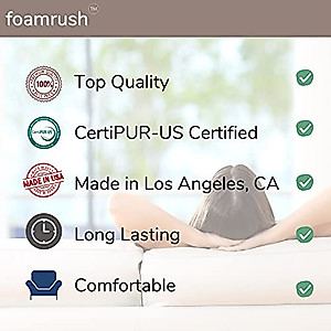 FoamRush 2" x 12" x 12" Diameter Premium Quality High Density Upholstery Foam (Bar Stools, Seat Cushion, Pouf Insert, Patio Round Cushion Replacement) Made in USA