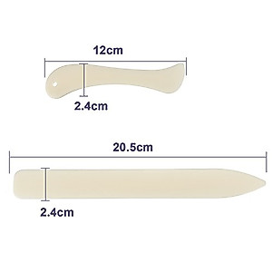 15 Pieces Bookbinding Kit Starter Tools Set Bone Folder Paper Creaser, Waxed Thread, Awl, Large-Eye Needles for DIY Bookbinding Crafts and Sewing Supplies