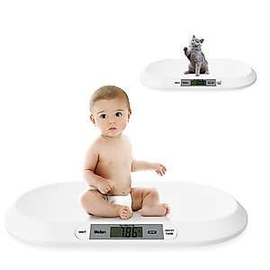 Meilen Pet Scale,Multi-Function Baby Scale 20kg 3units lb/kg/st for Baby Weight Toddler Health Infant Scale ABS Safety Material
