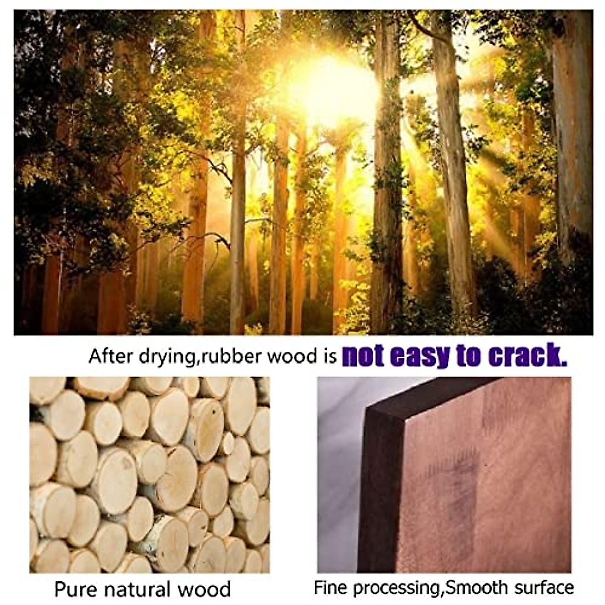 Knife Block,magnetic knife holder stand for kitchen counter,Knife Storage rack shelves, Rubber Wood Knife storage Organizer with Double Sided Magnetic,Knife Display Stand,without knives(12 * 7“)