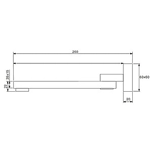 SYLKWOR Kitchen Faucets,Modern Wall Mounted Bath Filler Spout Bath Tap Bathtub Faucet Spout