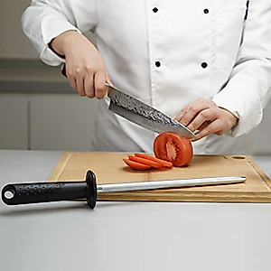 SHARPAL 119N Diamond Solid Sharpening Steel Knife Blade Sharpener Honing Rod Professional Kitchen Chef Stick