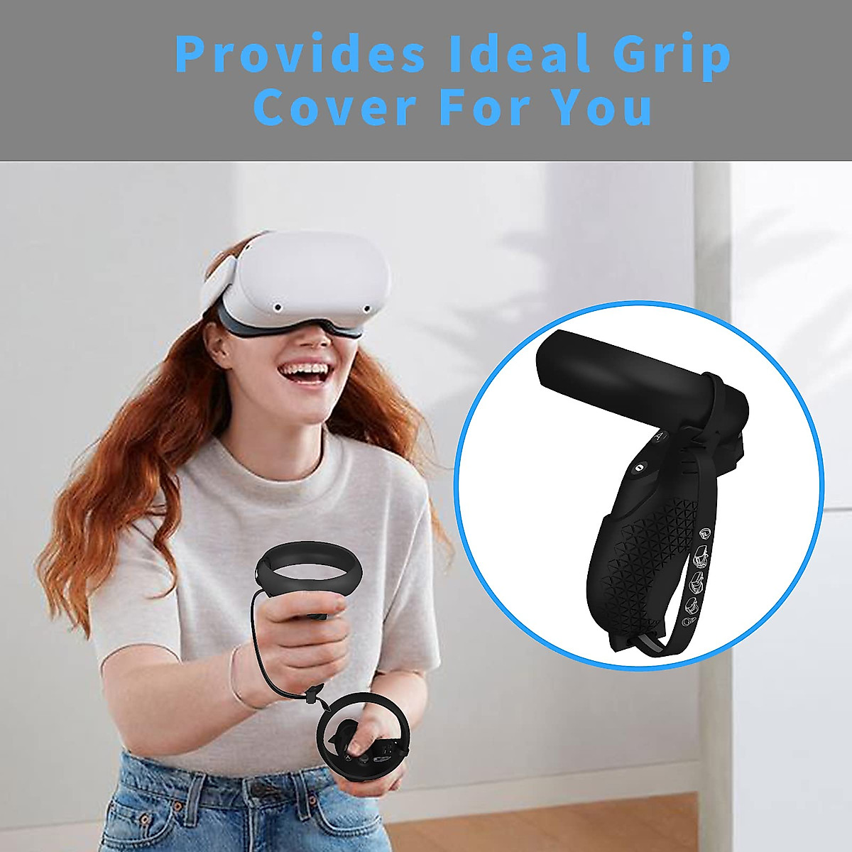 UPOK Face Pad Cover Facial Interface for Meta/Oculus Quest 3 Headset - Ice Silk and PU Leather Face Cushion Gasket (Facial Frame)