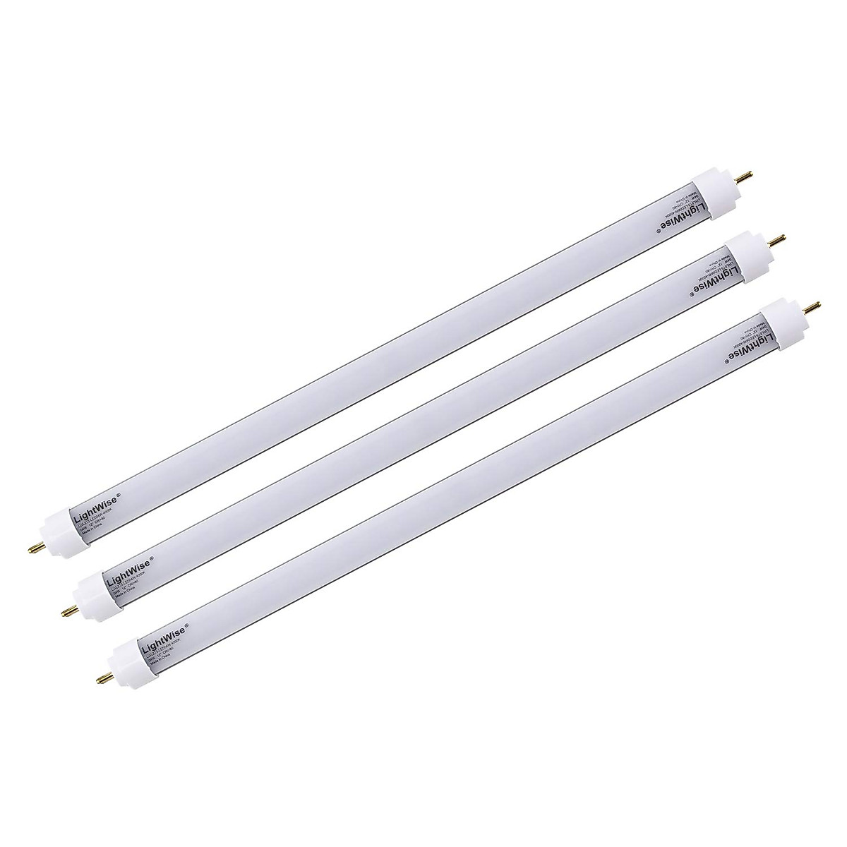 LightWise LWL4W40-F8T5 12" Direct Replacement Led Tube, 4-Watt, White, 4000K, Set of 3