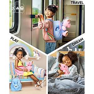 Naturally KIDS Pink Unicorn Toys for 3 Year Old Girl, 3 Year Old Girl Gifts, Gifts for 2 Year Old Girls, Gifts for 3 Year Old Girl, Toddler Unicorn Backpack