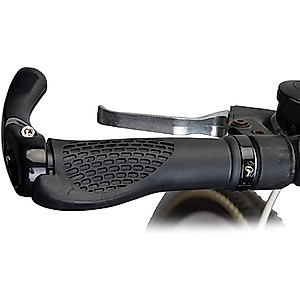 VideoPUP Rubber Bike Handlebar,Ergonomic Antislip Bike Bicycle lock-on Handlebar Cover,Bike Accessories for 22.2mm Handlebar-Black