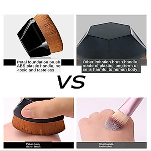 DAMUZHI Foundation Brush Makeup Brush, Foundation brush for liquid makeup, Kabuki Makeup Brush for Blending Liquid, Cream or Flawless Powder Cosmetics with Protective Case(Black & Pink)