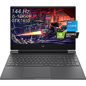 2022 HP Victus Gaming Laptop, 15.6-Inch 144Hz FHD Display, 12th Gen Core i5-12450H(Beat R7 5800H), 16GB 3200 RAM, 1TB PCIe SSD, NVIDIA GeForce GTX 1650, WiFi 6, Backlit KB, RJ-45, HDMI, Win 11 H