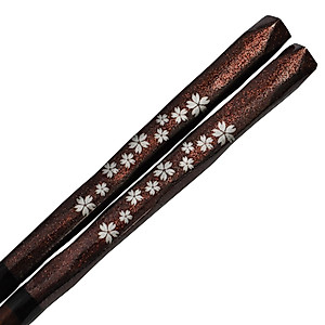 38682 High Quality Wakasa-Painted Chopsticks, Kezuri Cherry Blossom, 8.3 inches (21 cm)
