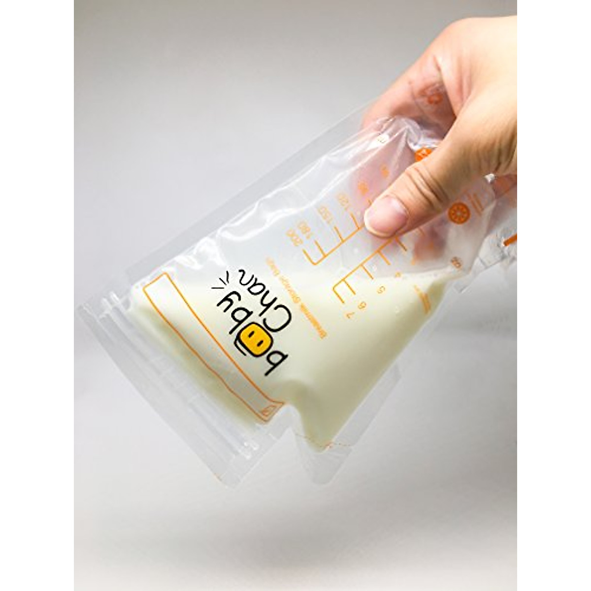 Baby Chan Breast Milk Storage Bags, 100 Count (2 Packs of 50 Bags) with Double Zipper Seal and Convenient Pour Spout, Excellent for Storing and Freezing Breastmilk, Pre-sterilized, BPA and BPS-Free