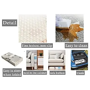 Baby Play Mat Palymat Foldable LXIAOY Extra Large Crawling Pad Reversible Portable for Outdoor and Travel (Gray)