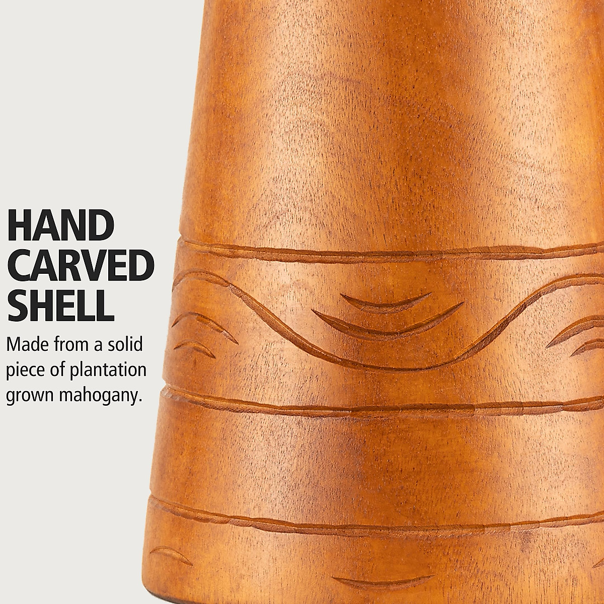 Meinl Percussion ADJ2-L+BAG African Style Rope Tuned 12-Inch Wood Djembe with Bag, Brown