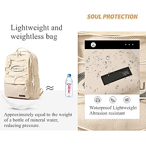 EKUIZAI Solid Color Simple Elementary Backpack Middle School Bookbag Outdoor Daypack for Teen Girls