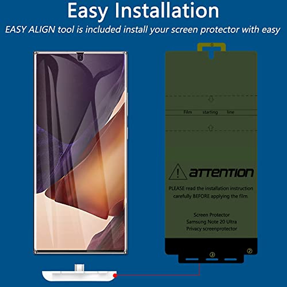 LYWHL [2+2 Pack] for Samsung Note 20 Ultra Privacy Screen Protector, [Support Fingerprint ID] Anti-Spy Black Full Adhesive Flexible Film + Camera Lens Glass Protector for Galaxy Note 20 Ultra