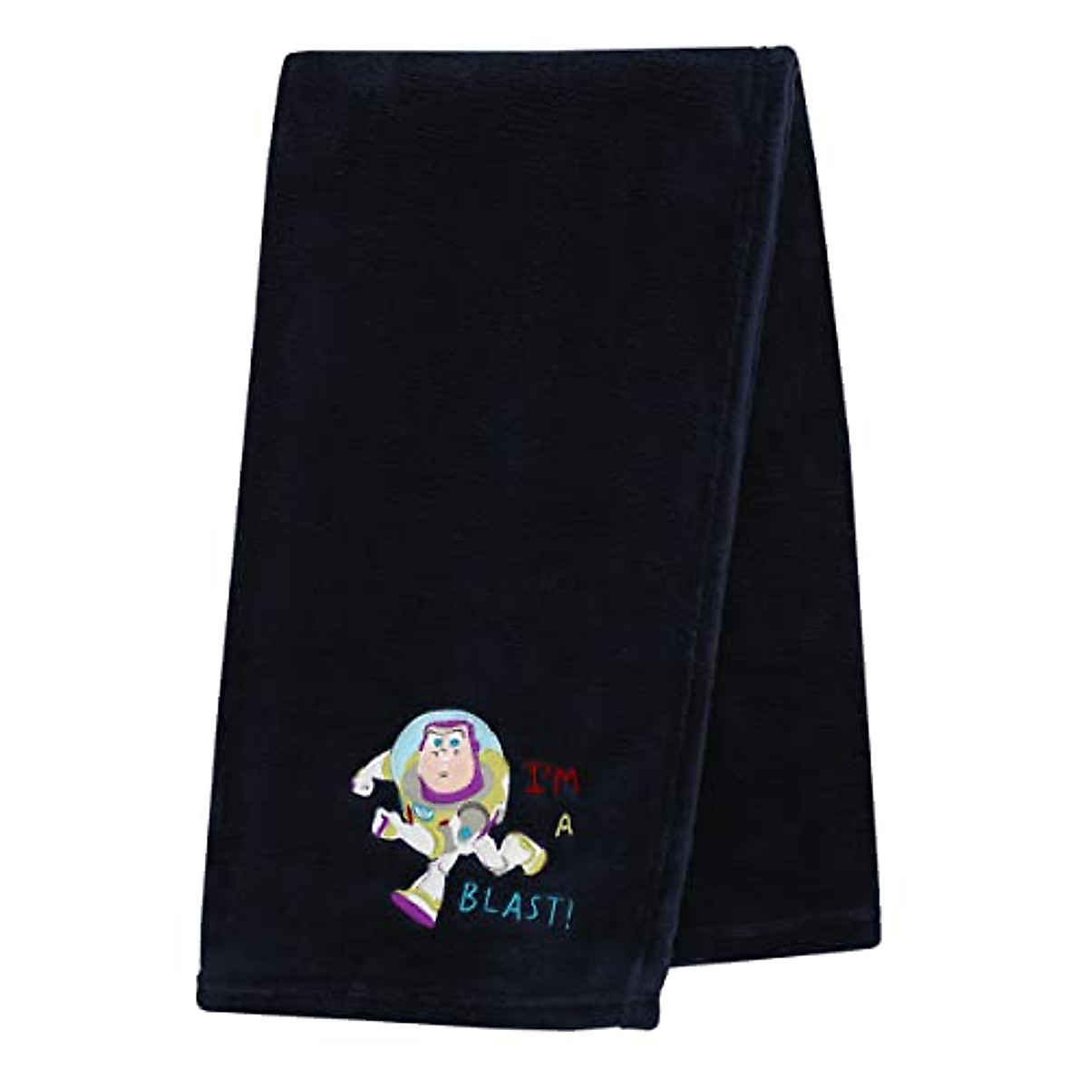 Disney Toy Story Outta This World Blue Appliqued Super Soft Baby Blanket