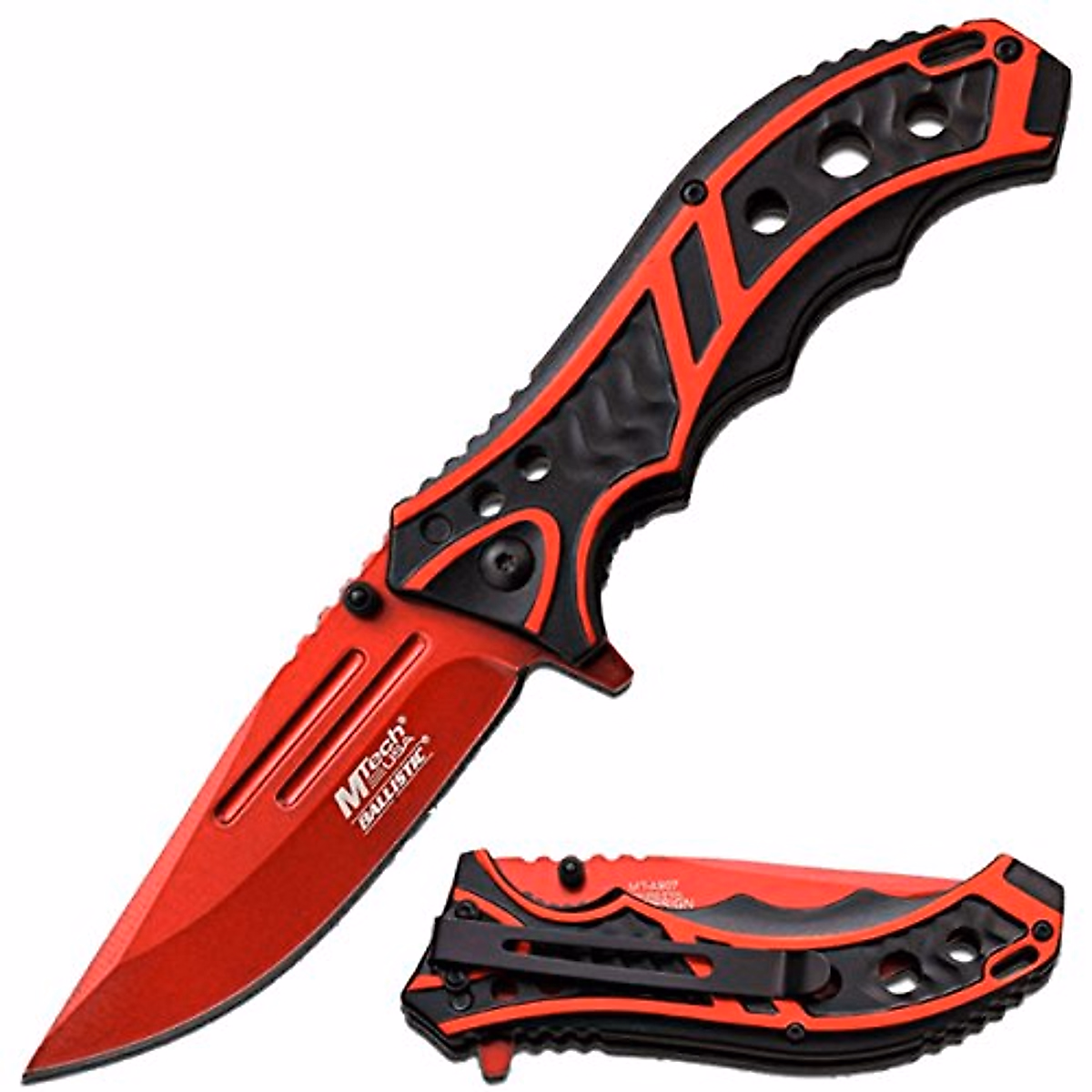 MTech Ballistic "Lifestream" Spring Assist Knife - Red