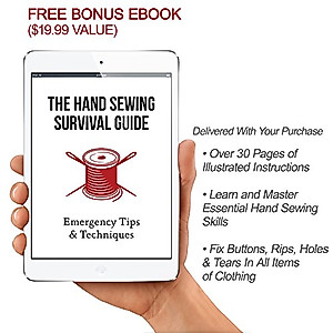 Craftlab Best Mini Sewing Kit with Sewing Survival Ebook, 78 Emergency Accessories For Home, Travel, Emergency