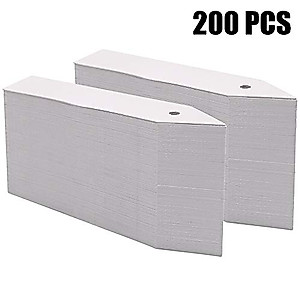 KINGLAKE 200 Pcs Plastic Plant Nursery Garden Labels Garden Stake Tags Grayish White 4 inch