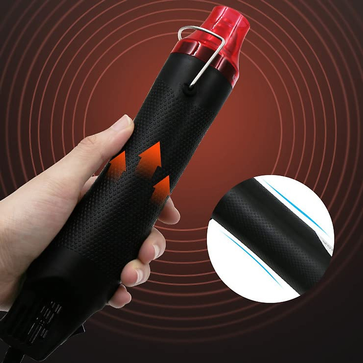 Beeiee Heat Gun for crafts,Mini Handheld Hot Air Gun,300W Portable Heat Gun for DIY Craft Embossing, Shrink Wrapping PVC, Drying Paint, Clay, Rubber Stamp
