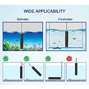 JamgoZoo Aquarium Heater with Thermostat: 100W/200W/300W/500W Fish Tank Heater, 200W Submersible Fresh & Saltwater Heater for Fish Tank with External Temperature Smart LED Display Controller