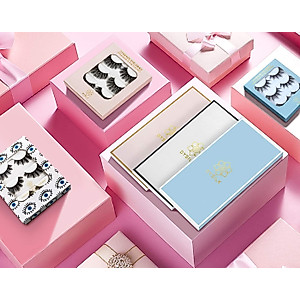 DYSILK Lashes False Eyelashes - Eye Lashes Mink Lashes 5 Pairs 6D Lashes Pack Fluffy Lashes Fake Eye Lashes Natural Look Wispy Eyelashes Strip Lash Faux False Eyelashes Extensions Kit | 001-15mm