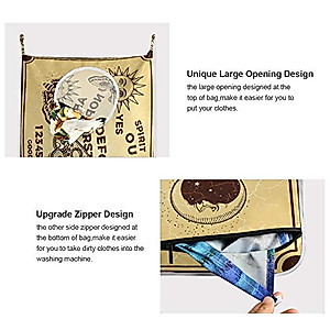 Oyihfvs Ouija Board 2PCs Hanging Laundry Hamper Bag Dirty Clothes Bag Over The Door Cloth Basket with Hooks Storage Space Saving Wall College Closet for Bathroom Bedroom