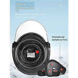 Scooter Motorcycle Helmet DOT Approved, Retro Open Face Motorcycle Helmet with Quick Release Buckle, Motorcycle Half Helmet Adult Men Women, Motorbike Street Bike Moped Racing Helmet-F-58-62CM