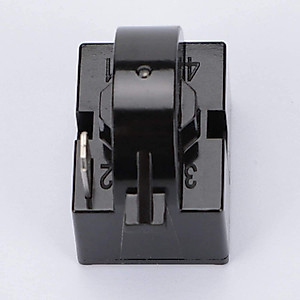 QP2-4R7 1Pin Refrigerator PTC Starter Relay and 6750C-0005P Refrigerator Overload Protector for LG Refrigerator Compressor,2 Pieces in Total