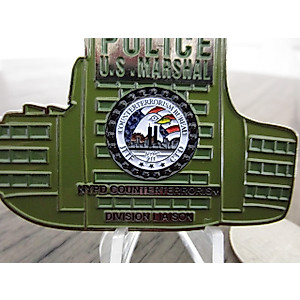Police US Marshal New York Police Departmen Counter Terrorism Division Liason Tactical Vest Challenge Coin