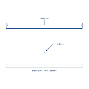 Guitar Side Dot Fret Marker Material – 10 Pack – 1.5 mm – Black - Includes 1.5 mm Drill for Installation