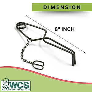 NoMol® Mole Trap by Wildlife Control Supplies – Wire Tong Underground Spring Trap – Safe & Effective Pest Control for Commercial & Residential Use – Great for Backyards, Gardens, & Flower Beds