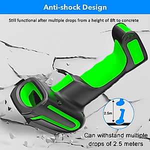 Symcode Barcode Scanner RFID Scanner with Impinj E310 UHF RFID Reader, Wireless Bluetooth Barcode Scanner 2D/1D/QR Code Scanner, Multi-Mode: Barcode Scanning, UHF RFID Tag Reader/Writer