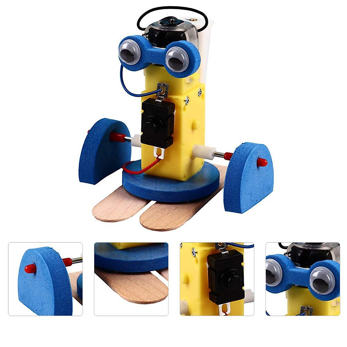 Kisangel Kids Kids Robotics 1 Set DIY Robot Kit Assembly Crawling Robot for Kids and Brain Kid